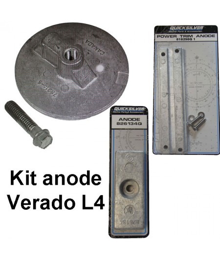 Kit anode pour moteur Verado L4 (4 cyl.) Mercury et Mariner
